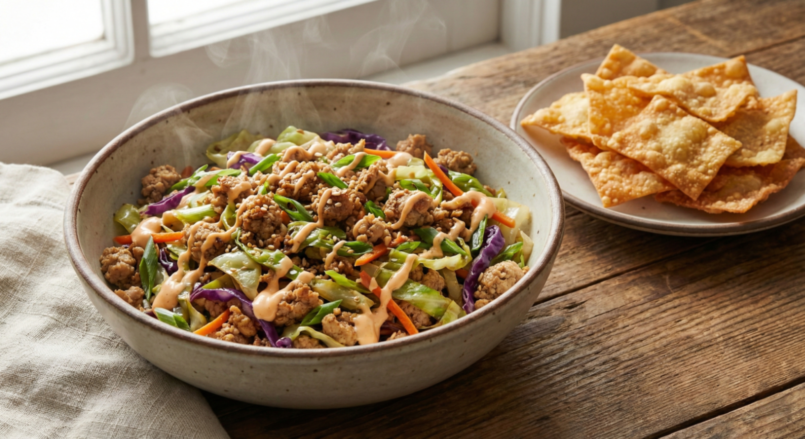 20 Minute Chicken Egg Roll In A Bowl – Crooked Tree Chicken Ranch Products