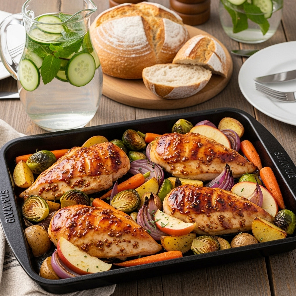 Maple Dijon Chicken with Roasted Fall Veggies – Crooked Tree Chicken ...