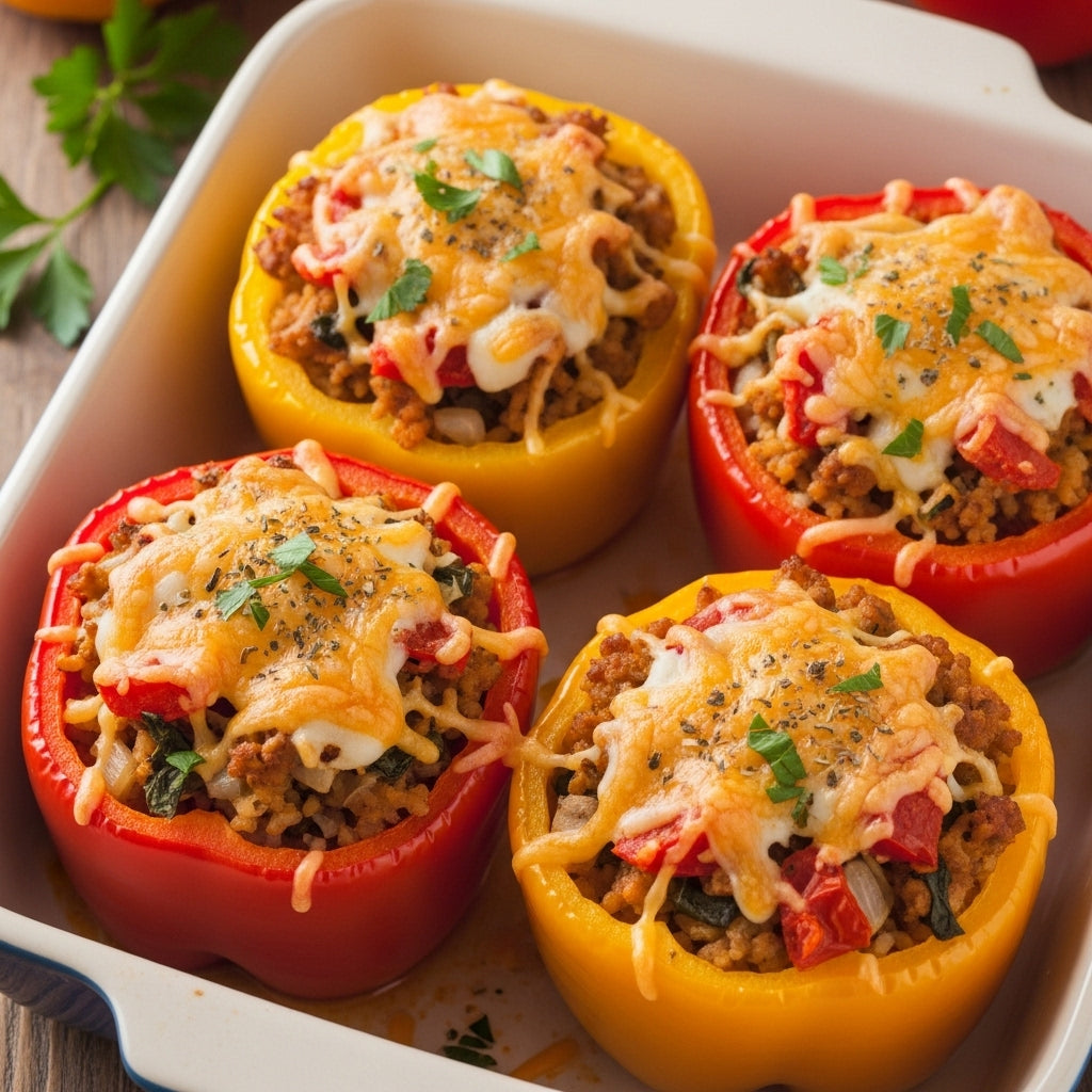 Stuffed Bell Peppers – Crooked Tree Chicken Ranch Products
