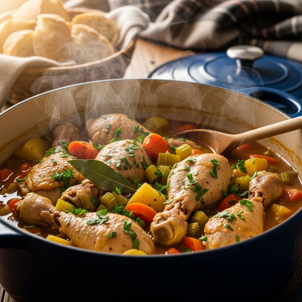 Classic Chicken Stew with Bone-In Chicken Legs – Crooked Tree Chicken ...